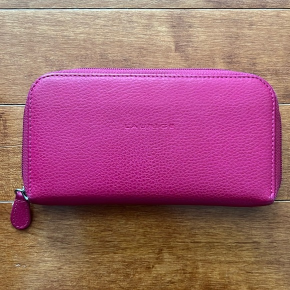 Laurige | Bags | Laurige France Pink Leather Wallet | Poshmark